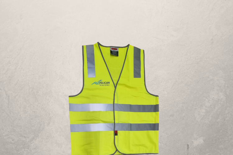 Our newest prints on coloured safety vests and high vis vests
